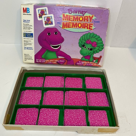 Toys | Vintage 1993 Barney Memory Game 10 Complete | Poshmark